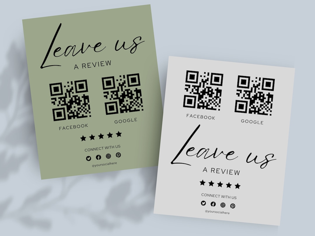 Please Leave Us a Review Sign | INSTANT DOWNLOAD | Editable Template ...