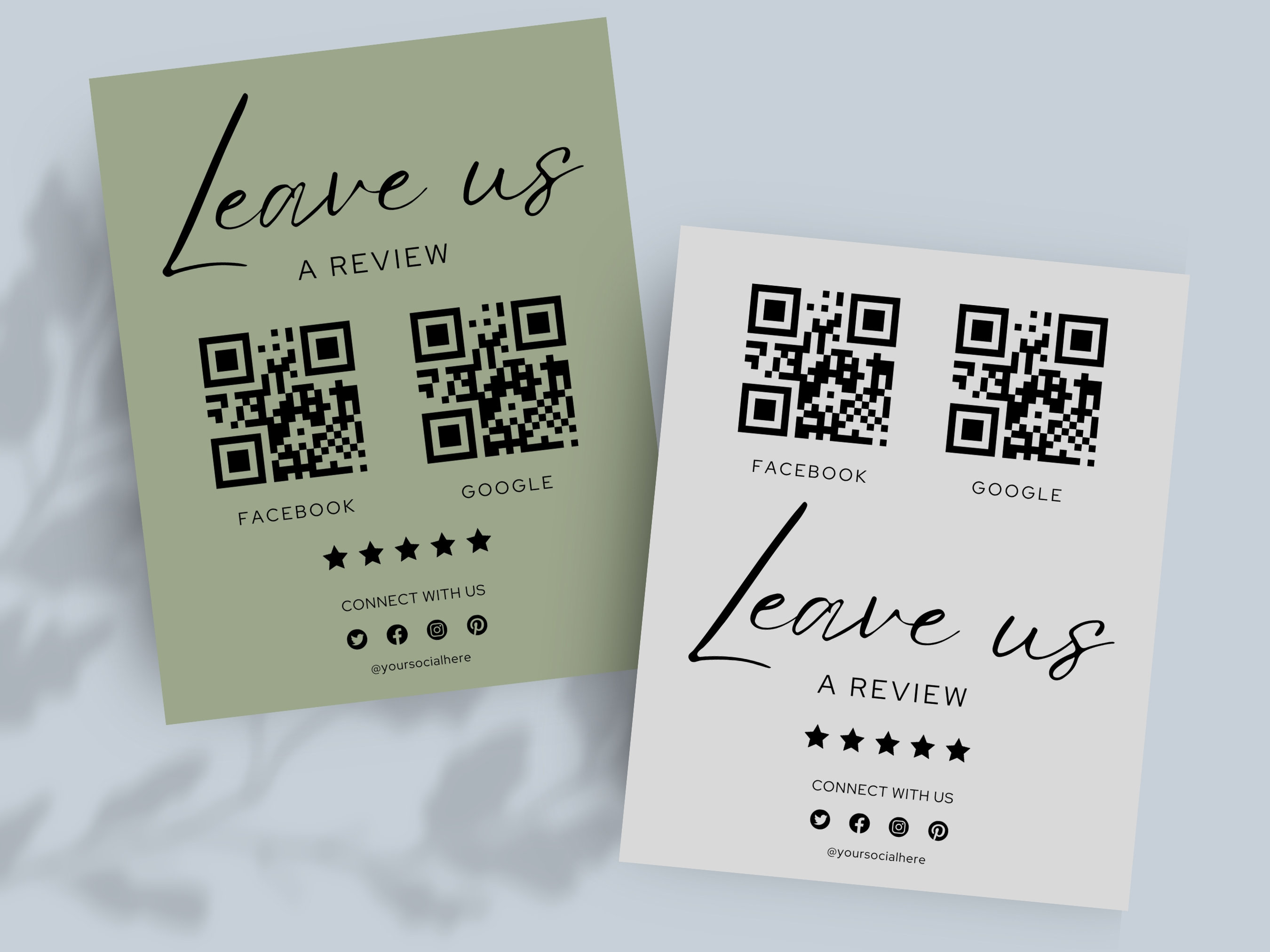 Please Leave Us a Review Sign | INSTANT DOWNLOAD | Editable Template ...