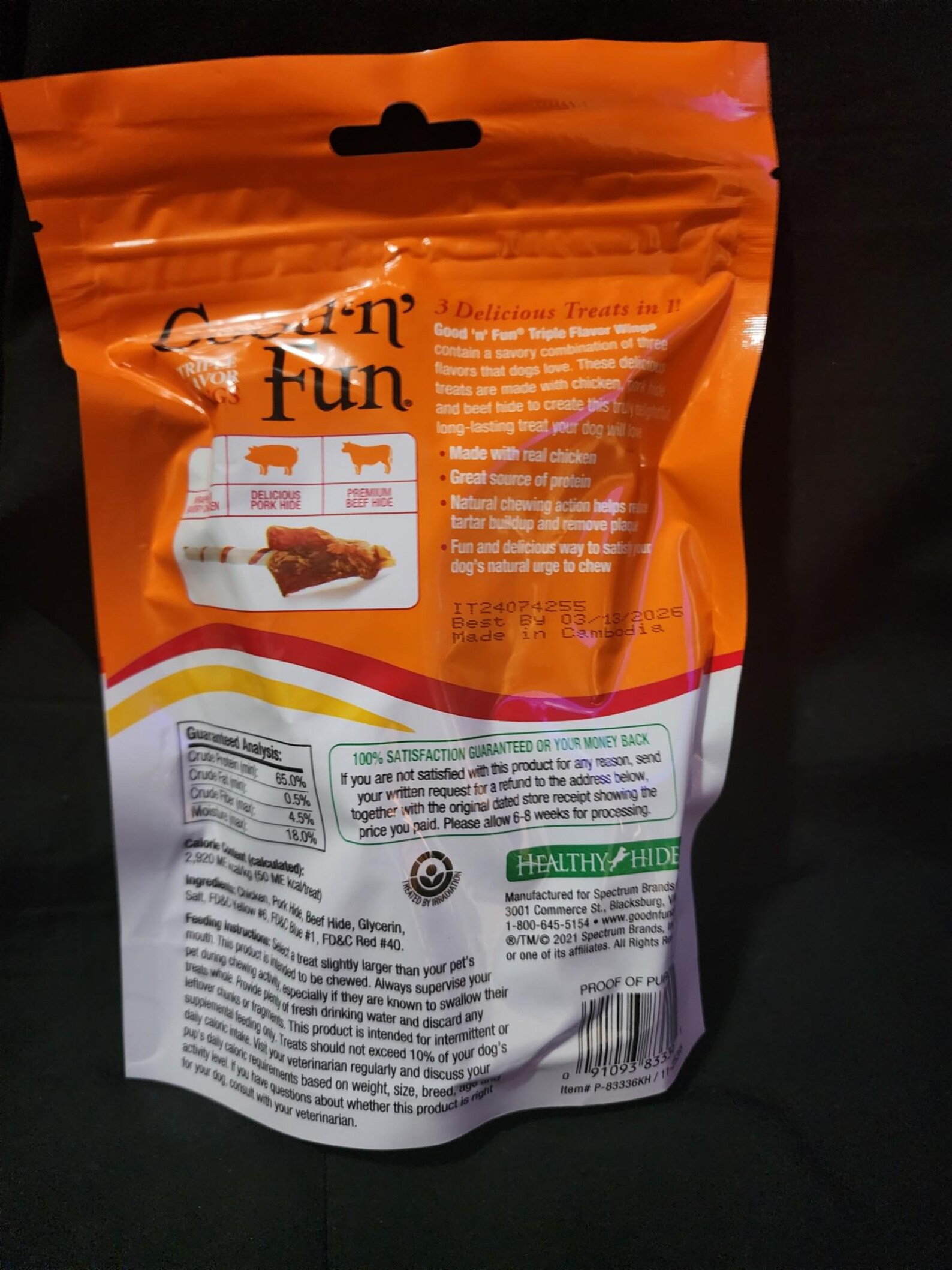 Good 'N' Fun Triple Flavor Wings Premium Chicken, Delicious Pork Hide ...
