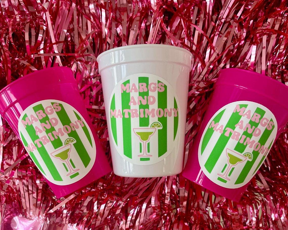 Margs and Matrimony Bachelorette Stadium Cup Favors - Etsy