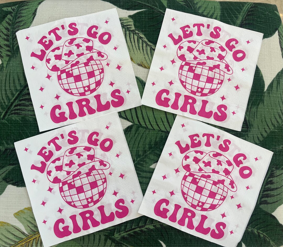 Let's Go Girls Napkins Cowgirl Party Favor - Etsy