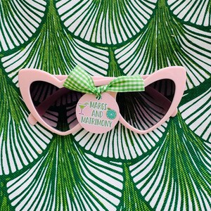 Heart Sunglasses Margs and Martimony Bachelorette Favor - Etsy