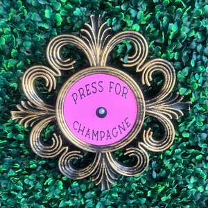 Press for Champagne Doorbell Wall Sign - Etsy