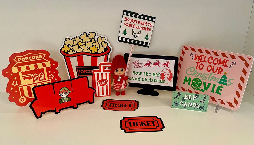 Digital Download Elf Movie Night, Christmas Elf Kit, Elf Props - Etsy