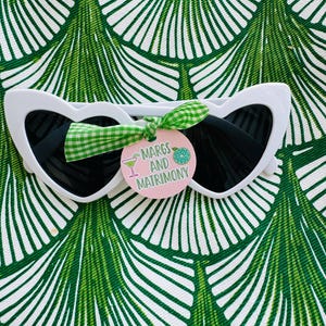 Heart Sunglasses Margs and Martimony Bachelorette Favor - Etsy