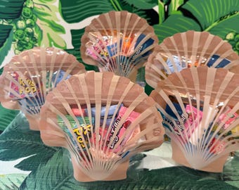 Seashell Plastic Bag, Coastal Hangover Kit Bag, Custom Recovery Kit Bag ...