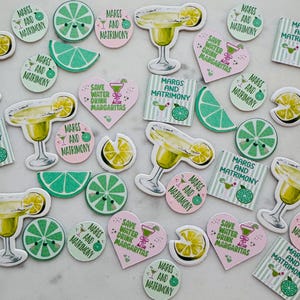 Margs and Matrimony Bachelorette Party Stickers, Margarita Confetti - Etsy