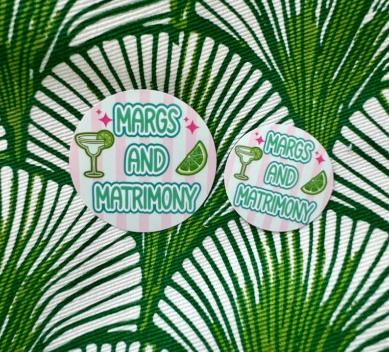 Margs and Matrimony Bachelorette Party Stickers, Margarita Confetti - Etsy