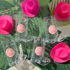 Cowgirl Boot Shot Cups With Labels and Mini Cowgirl Hat - Etsy