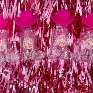 Cowgirl Boot Shot Cups With Labels and Mini Cowgirl Hat - Etsy