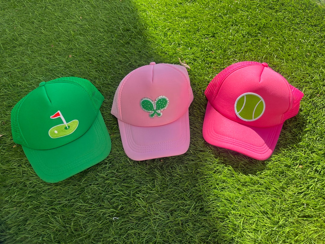 Glitter Tennis Trucker Hat: Custom Sports Patch - Etsy