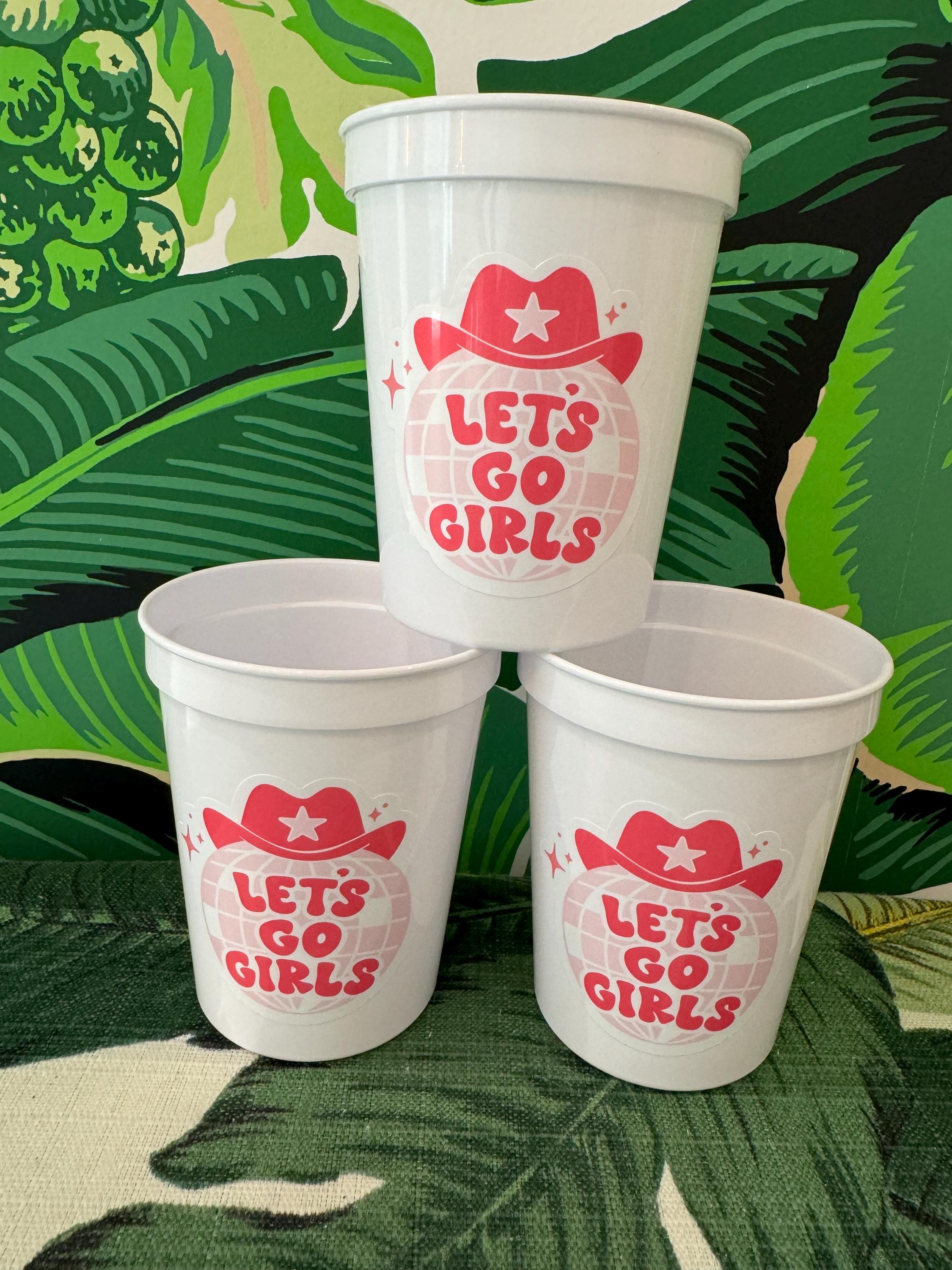 Let's Go Girls Cowgirl Bachelorette Cups Bridemaid Favors - Etsy