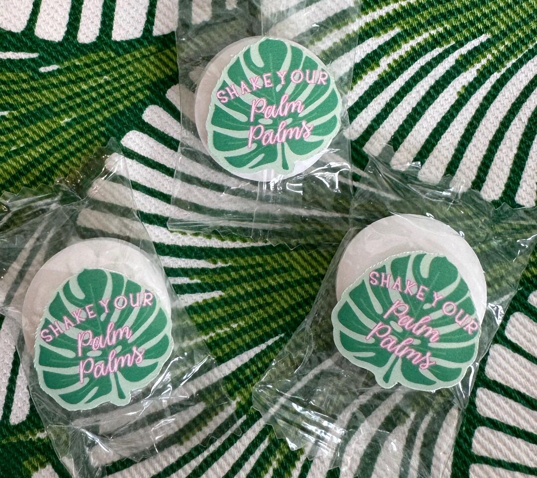 Palm Leaf Mint to Be Stickers: Beverly Hills Party Favors - Etsy