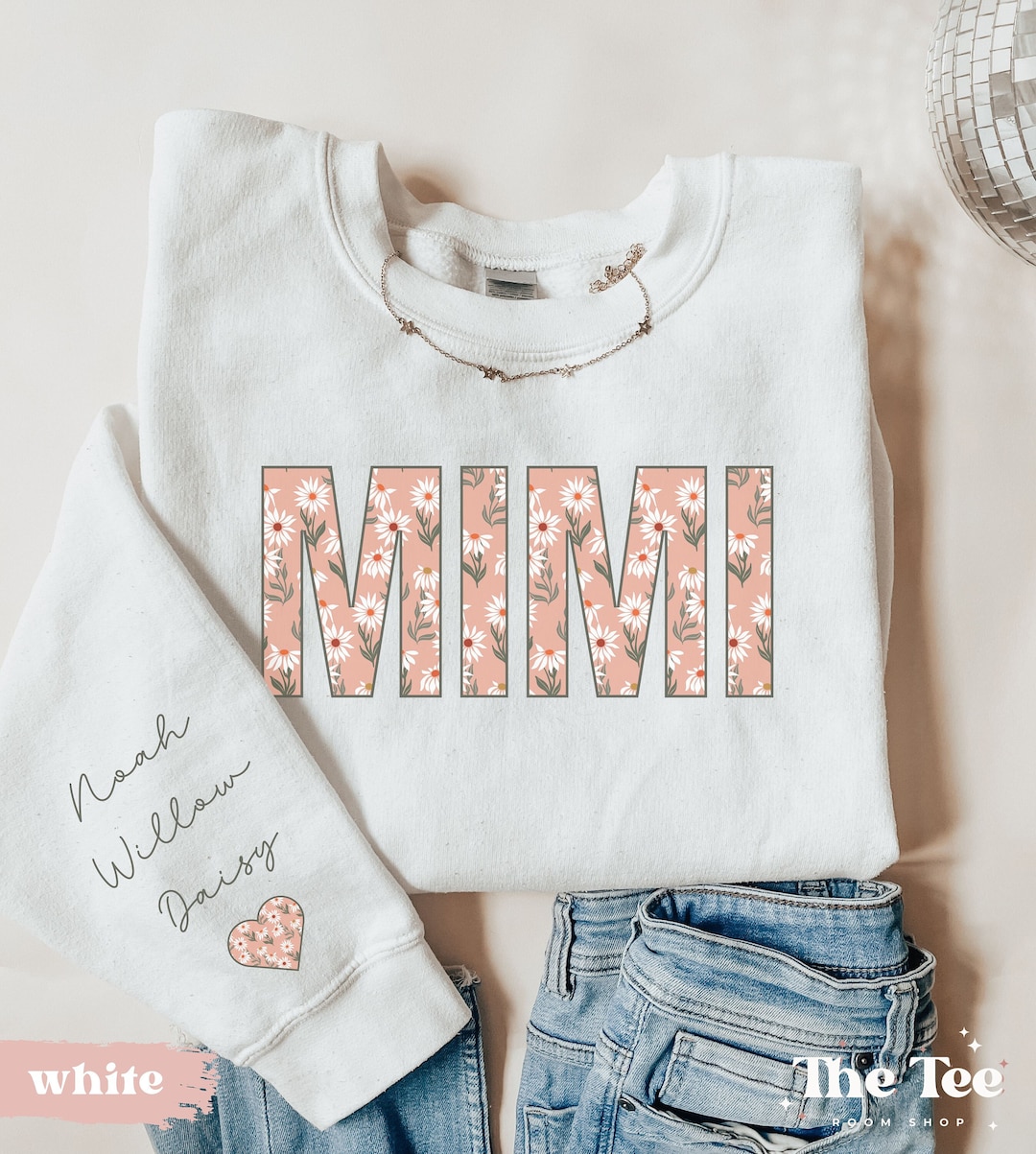 Mimi Sweatshirt, Custom Mimi Sweatshirt With Grandkids Names, Nana ...