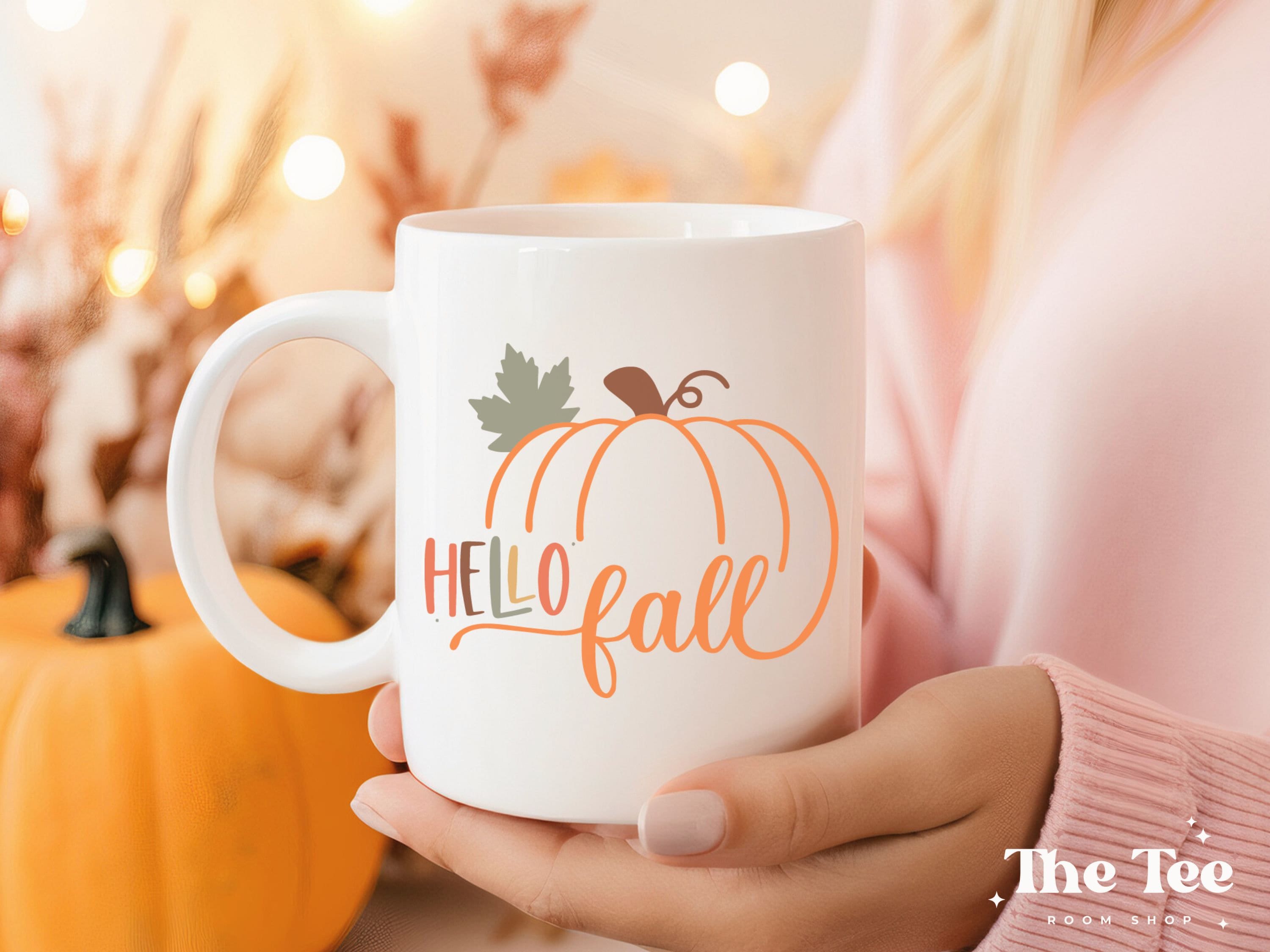 Hello Fall Mug, Fall Coffee Mug, Fall Mugs, Cute Fall Mug, Cozy Mug ...