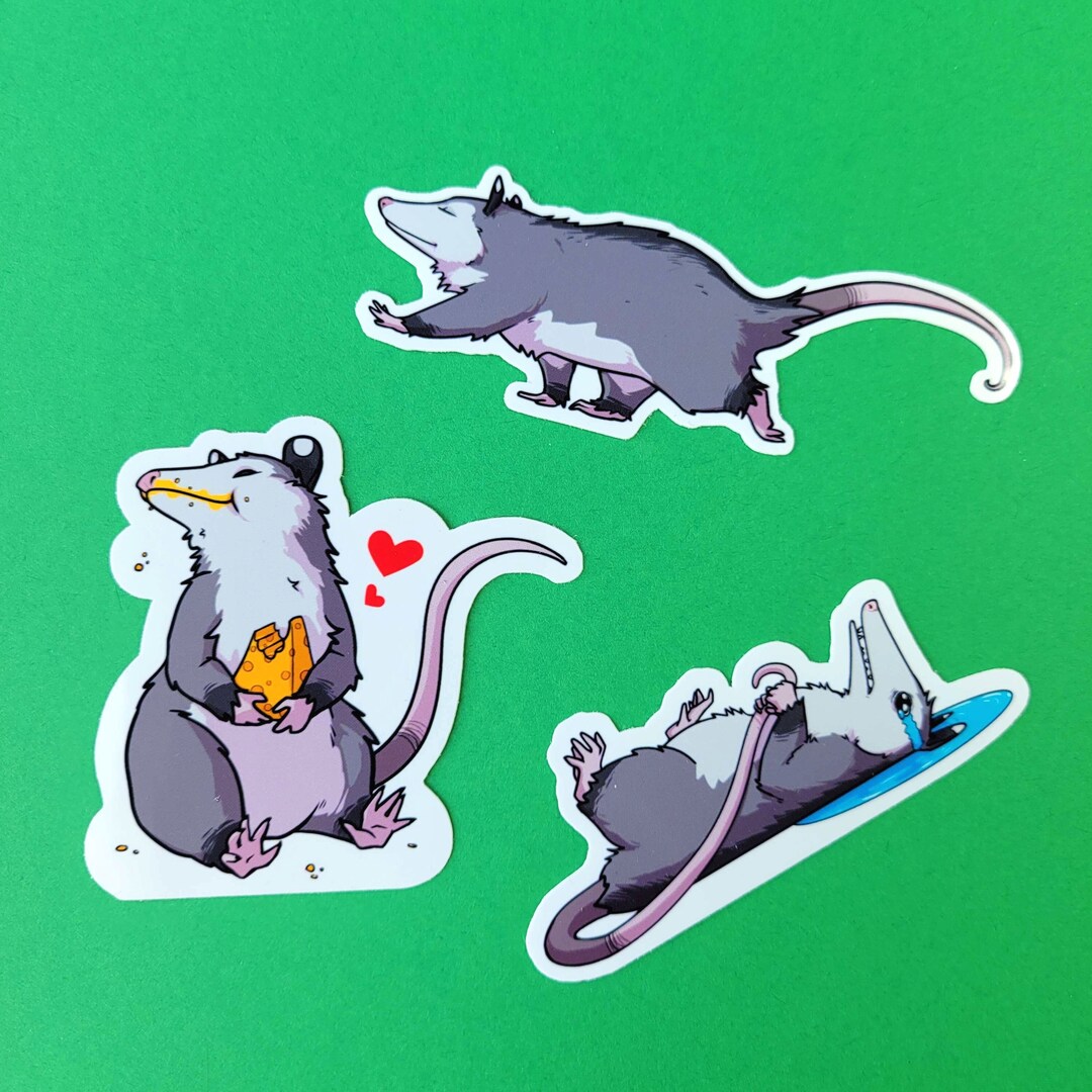 Possum Pack - 3 Glossy Vinyl Stickers - Etsy
