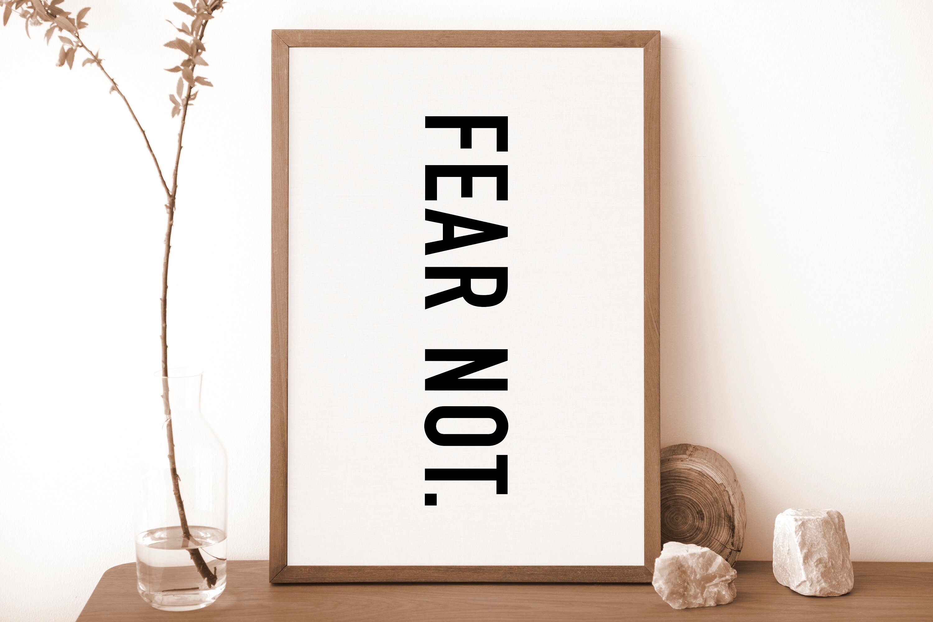 Fear Not | Bible Verse | Minimalist | Simple | Wall Decor | Scripture ...