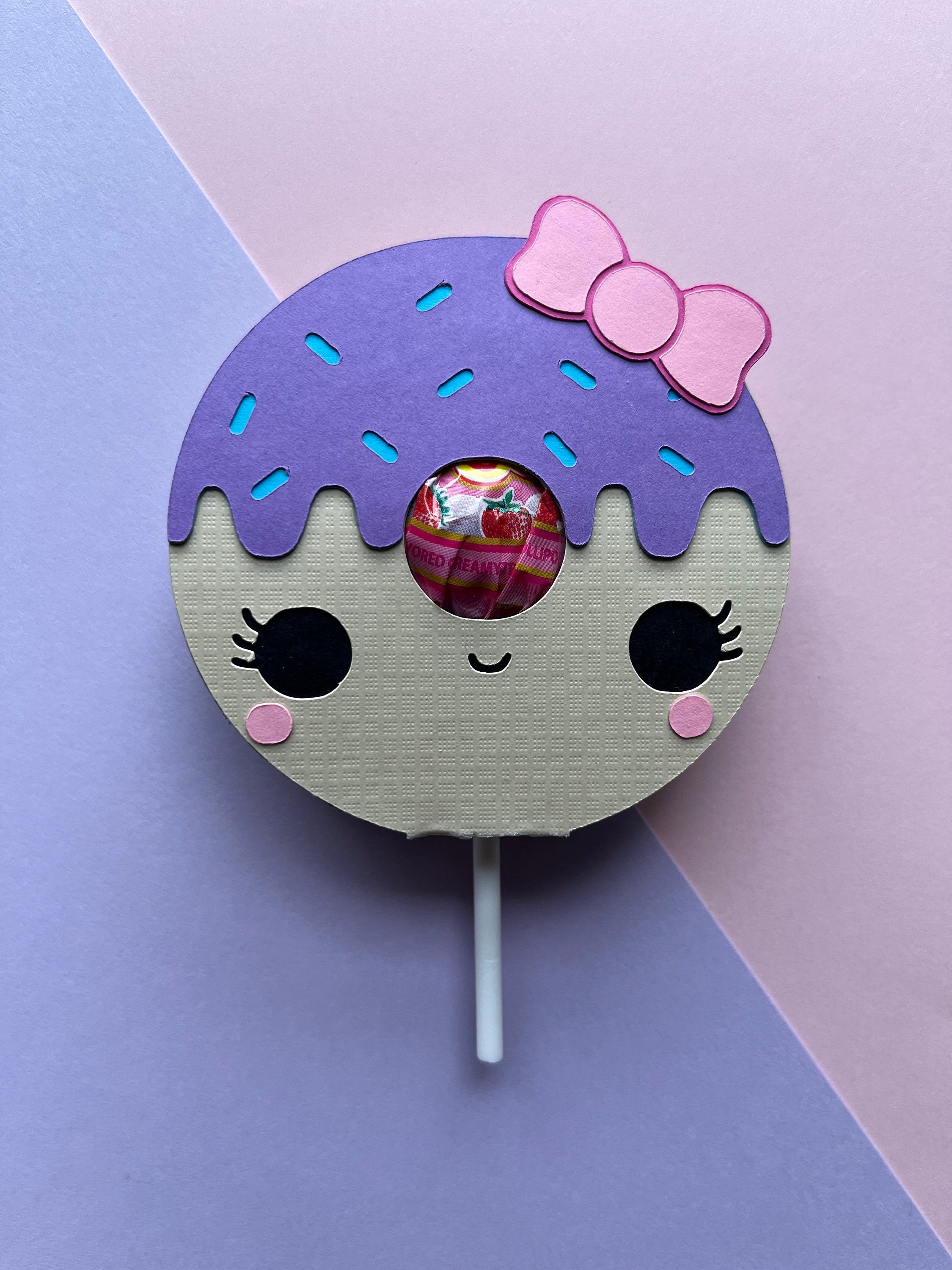 DIY Donut Lollipop Sucker Holder Cute Unicorn Girl Boy Bowtie Hairbow ...