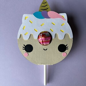 DIY Donut Lollipop Sucker Holder Cute Unicorn Girl Boy Bowtie Hairbow ...