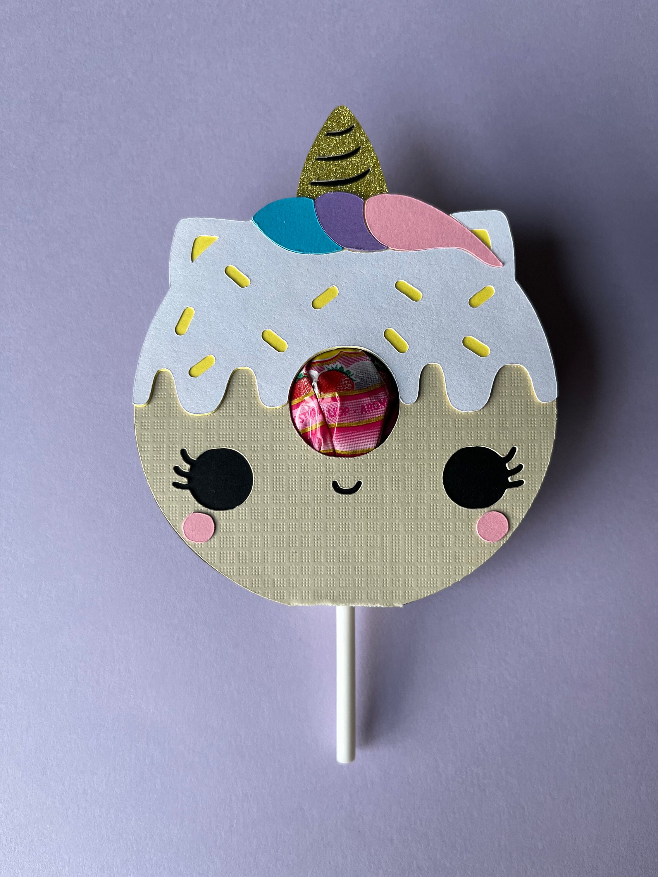 DIY Donut Lollipop Sucker Holder Cute Unicorn Girl Boy Bowtie Hairbow ...