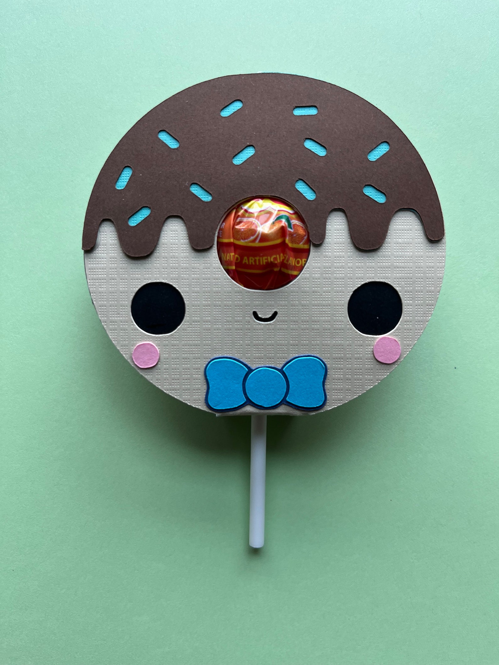 DIY Donut Lollipop Sucker Holder Cute Unicorn Girl Boy Bowtie Hairbow ...