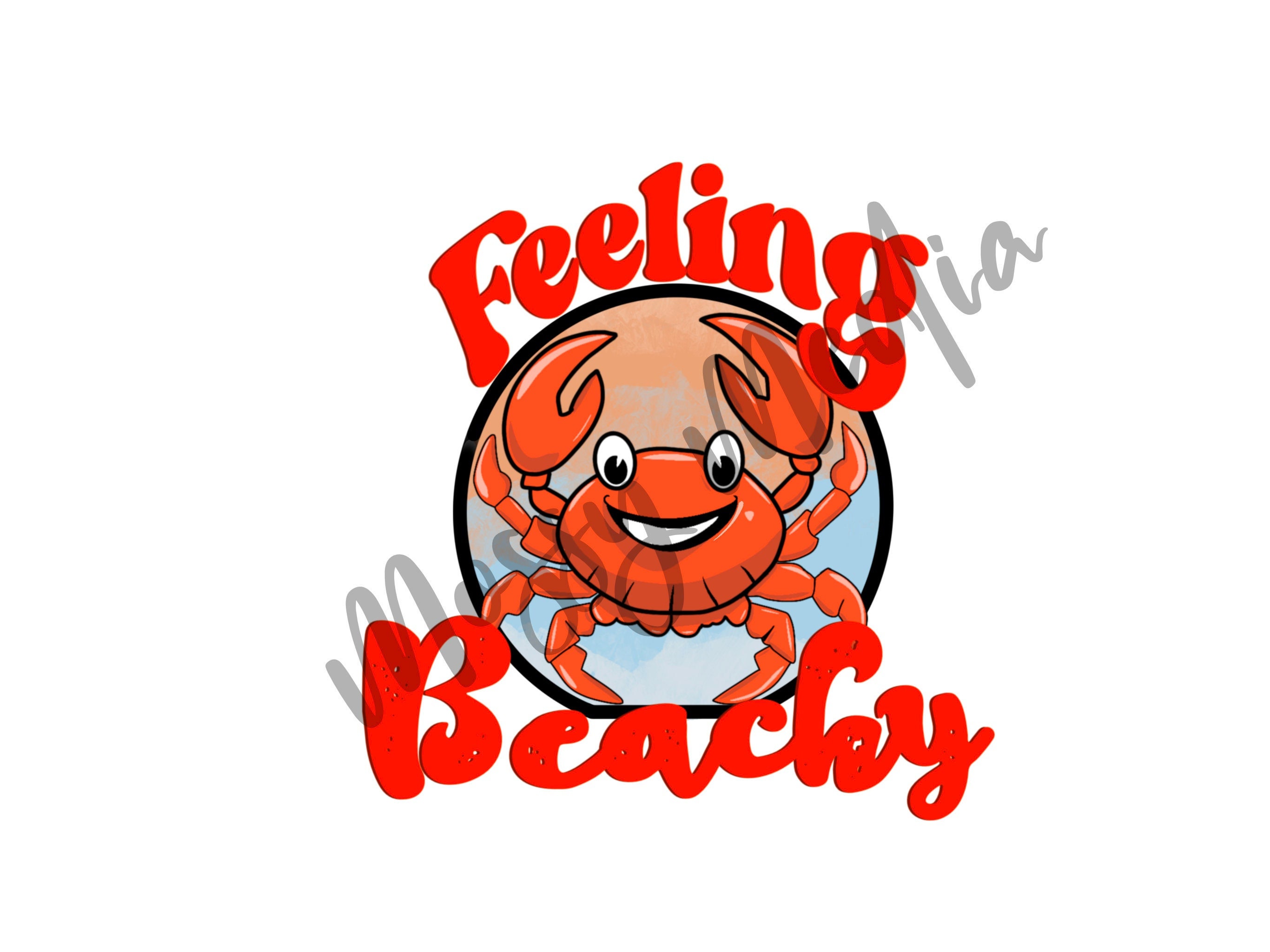Feeling Beachy PNG, Beach Shirt PNG, Crab PNG, Crabby, Png, Beach ...
