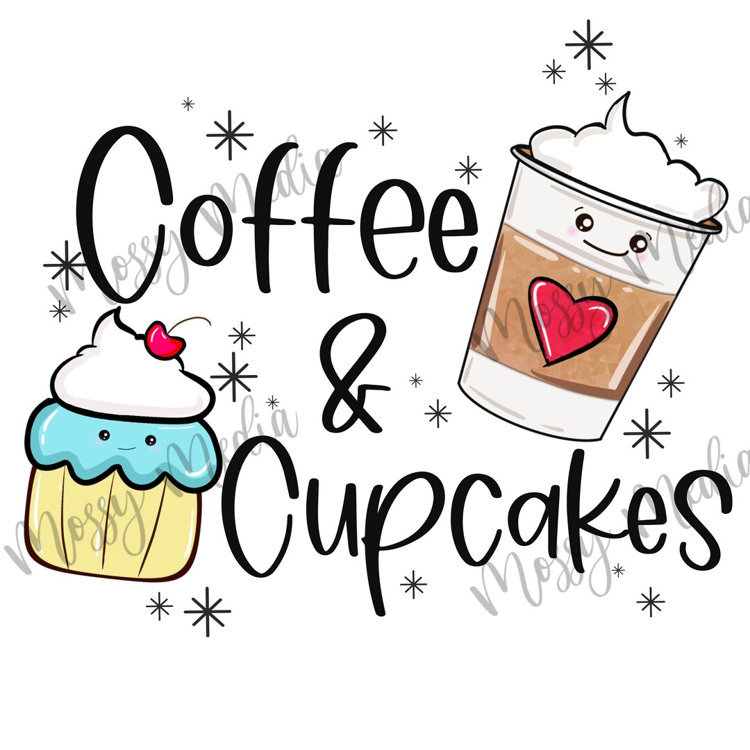 Coffee and Cupcakes PNG - Coffee PNG - Cupcake PNG - Etsy UK