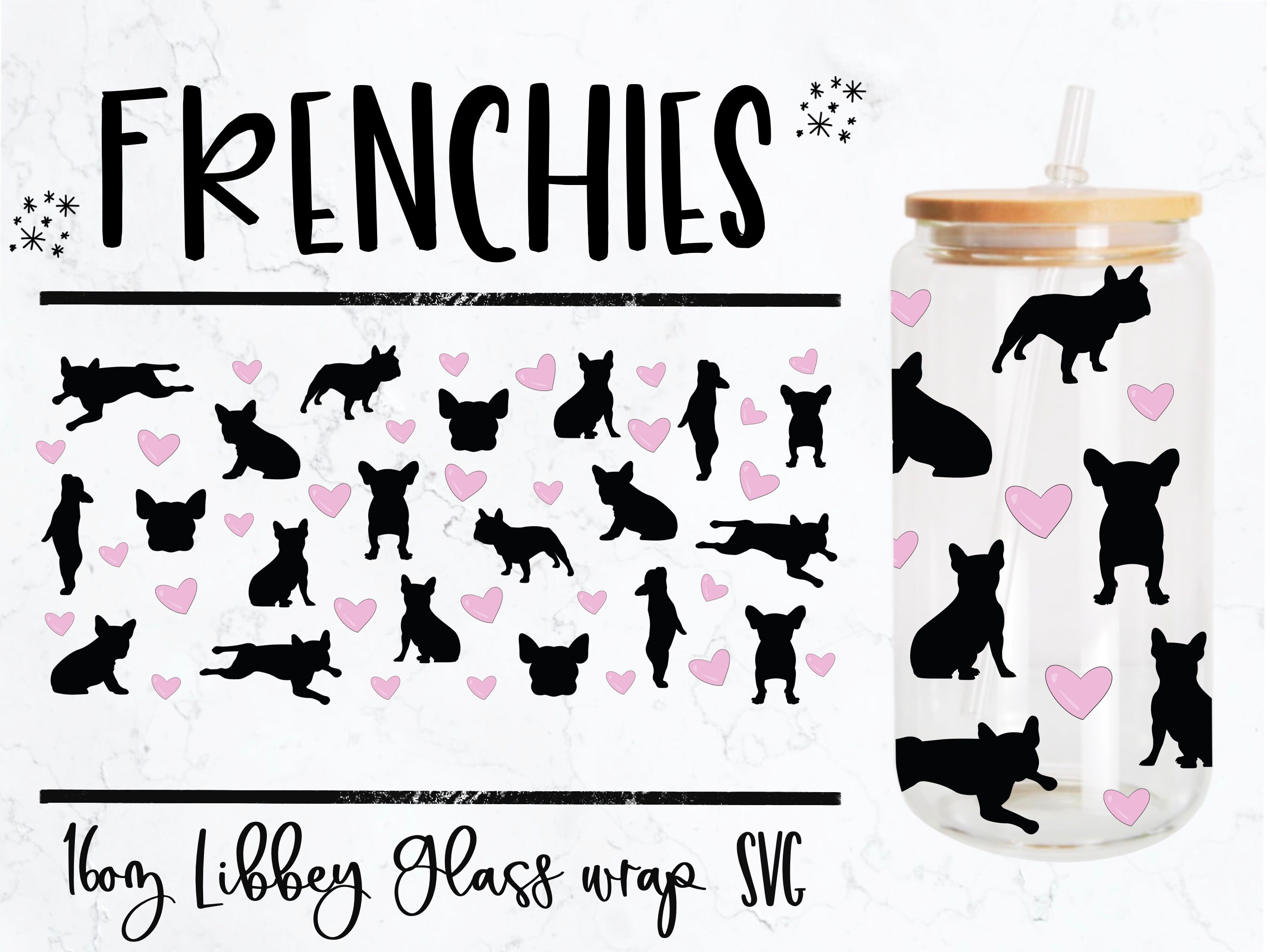 French Bulldog Libbey Wrap SVG French Bulldog SVG Frenchie - Etsy