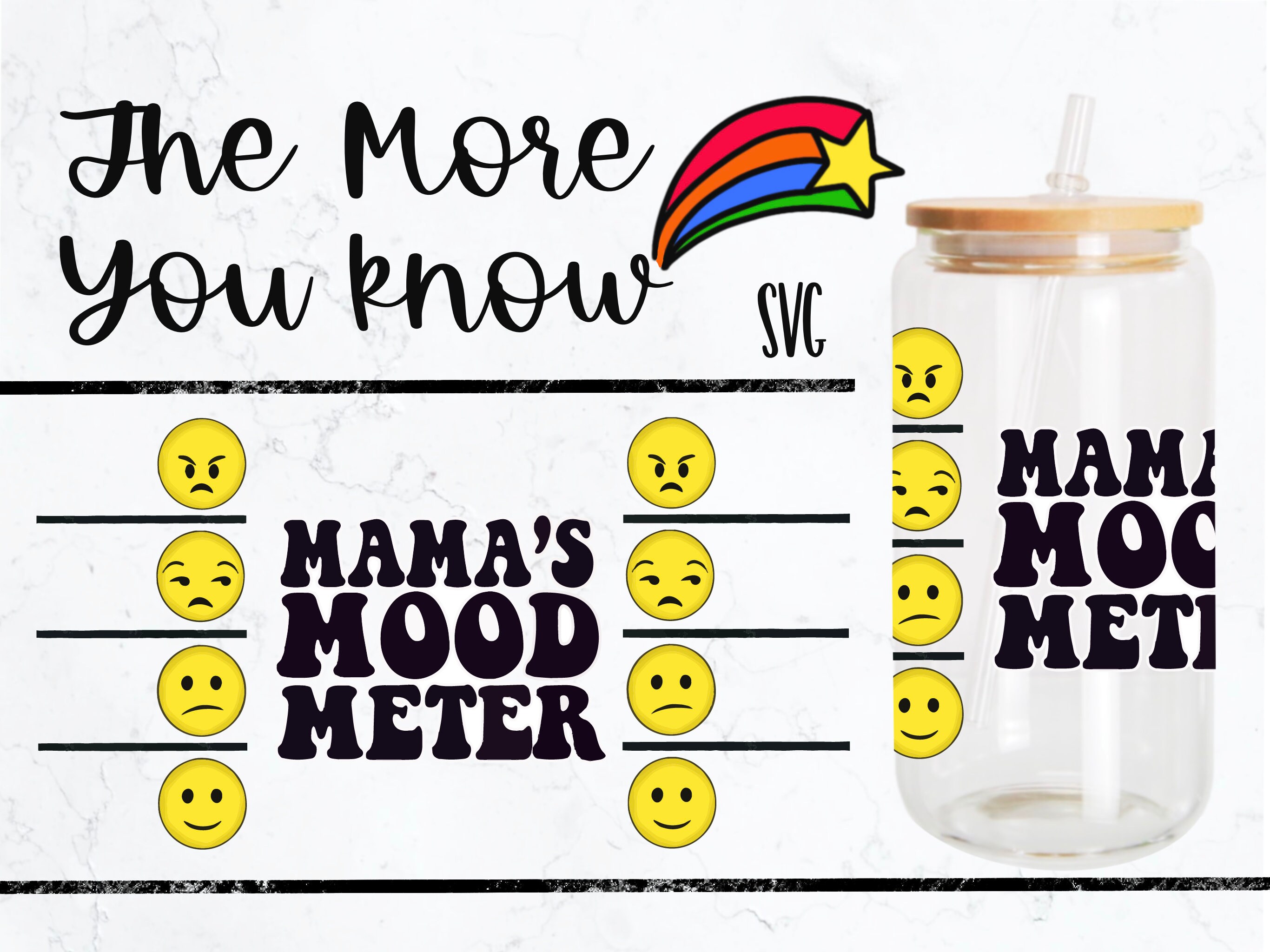 Libbey Glass Wrap SVG, Mamas Mood Meter SVG, Mama Svg, Grumpy Mom SVG ...