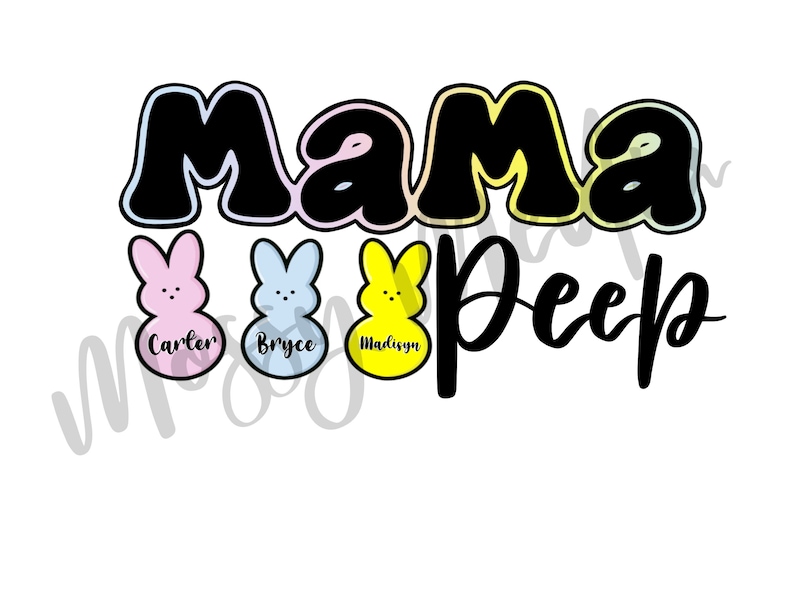 Easter PNG, Mama Peep PNG, Happy Easter PNG, Customizable Easter Png ...