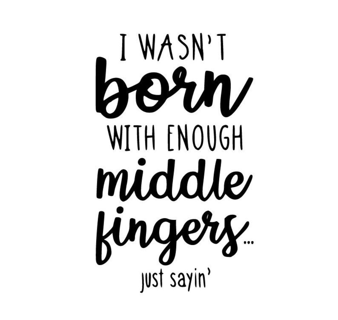 Middle Fingers SVG File - Etsy