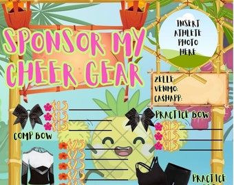 CHEER GEAR Sponsorship digital Download/canva Template - Etsy