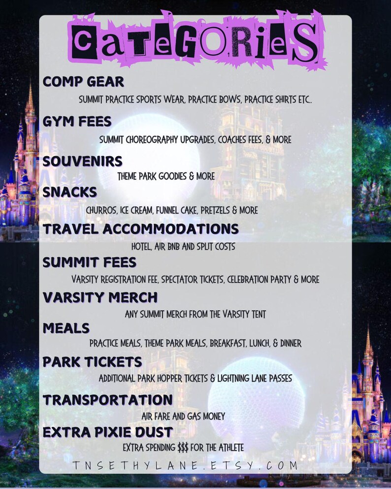 D2 SUMMIT CHEER W/ 2 PAGE Sponsor Squad Flyer - Etsy
