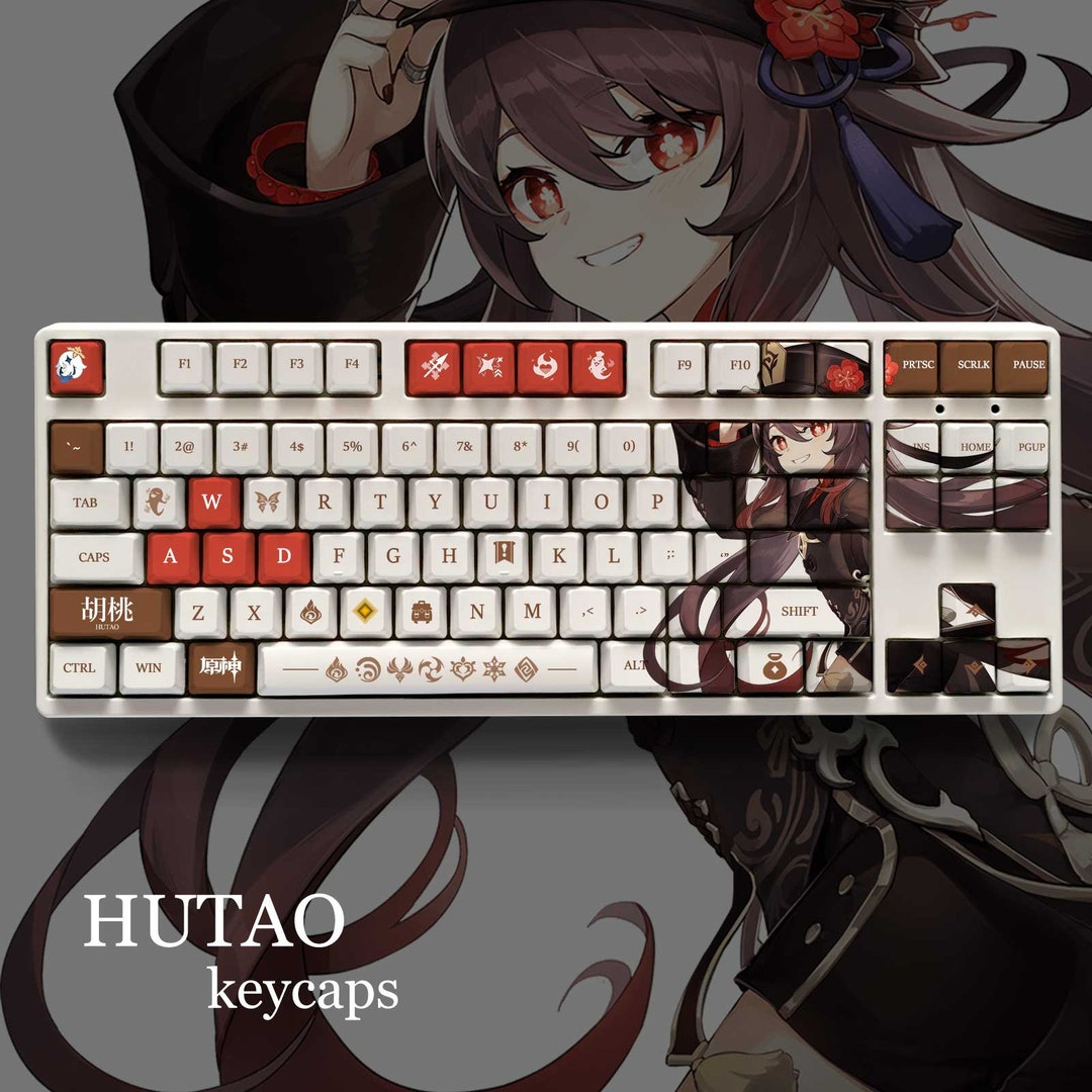 Hutao Theme Keycap/mousepad Set Genshin Impact Series PBT - Etsy