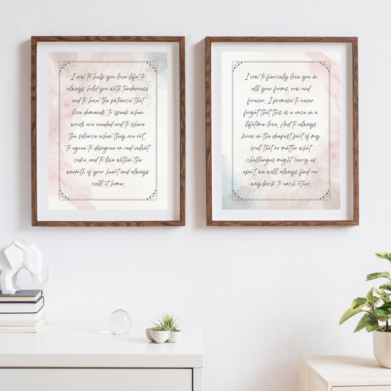 Set of 2 Printable Artworks the Vow Movie Quotes Instant - Etsy