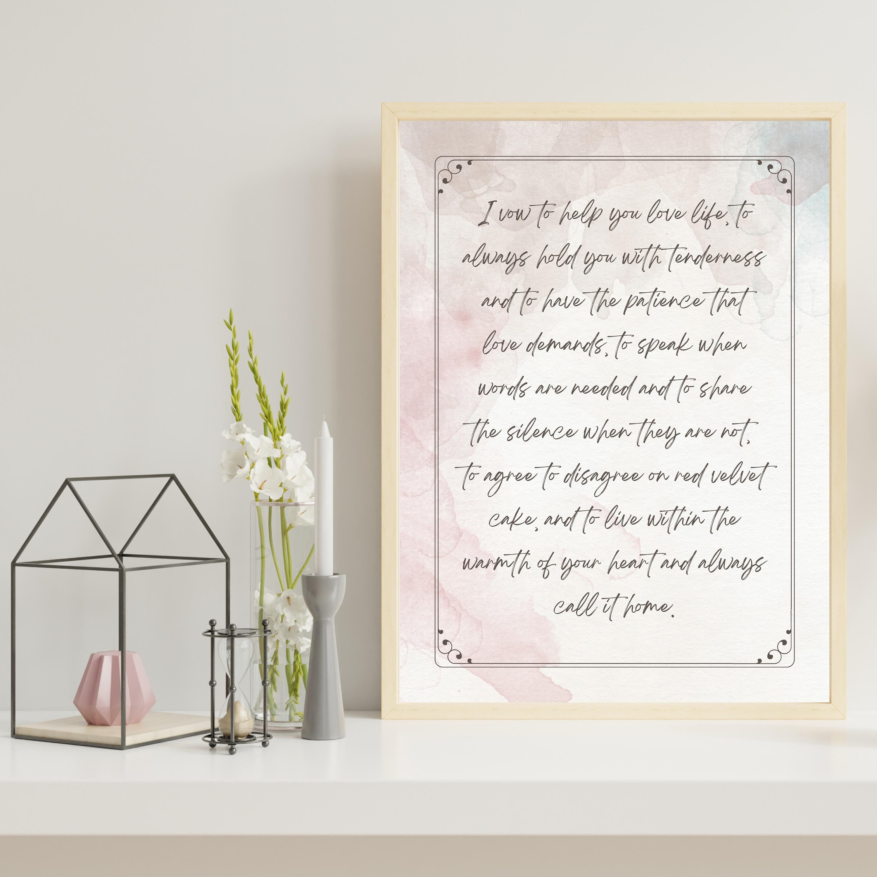 Set of 2 Printable Artworks the Vow Movie Quotes Instant - Etsy