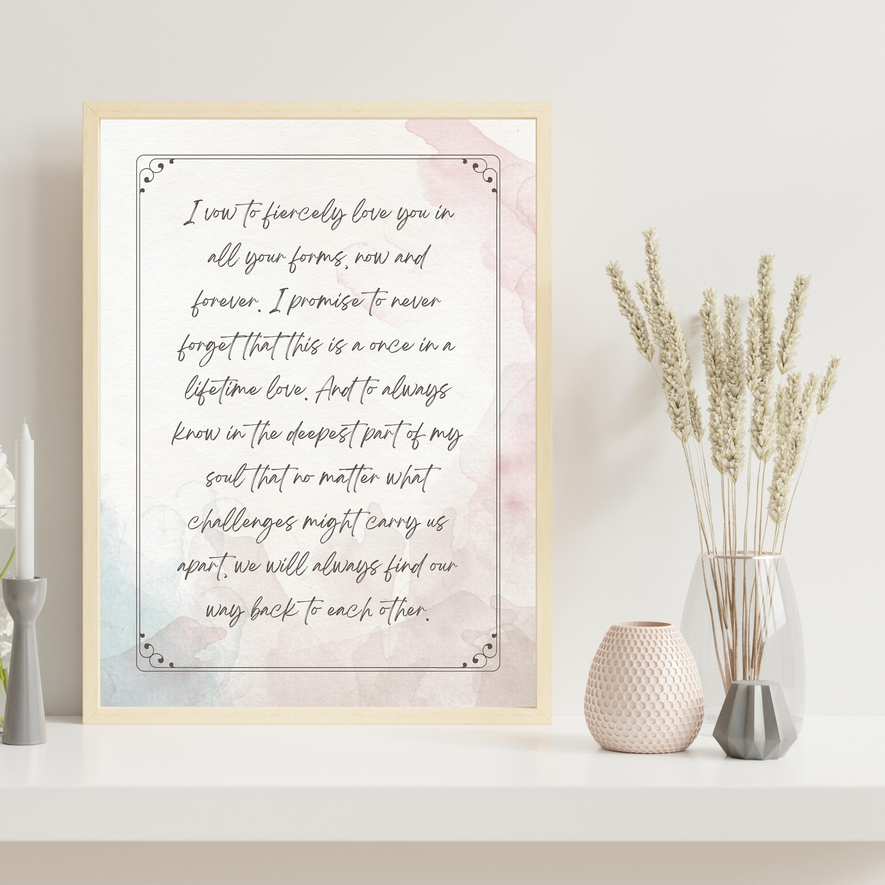 Set of 2 Printable Artworks the Vow Movie Quotes Instant - Etsy