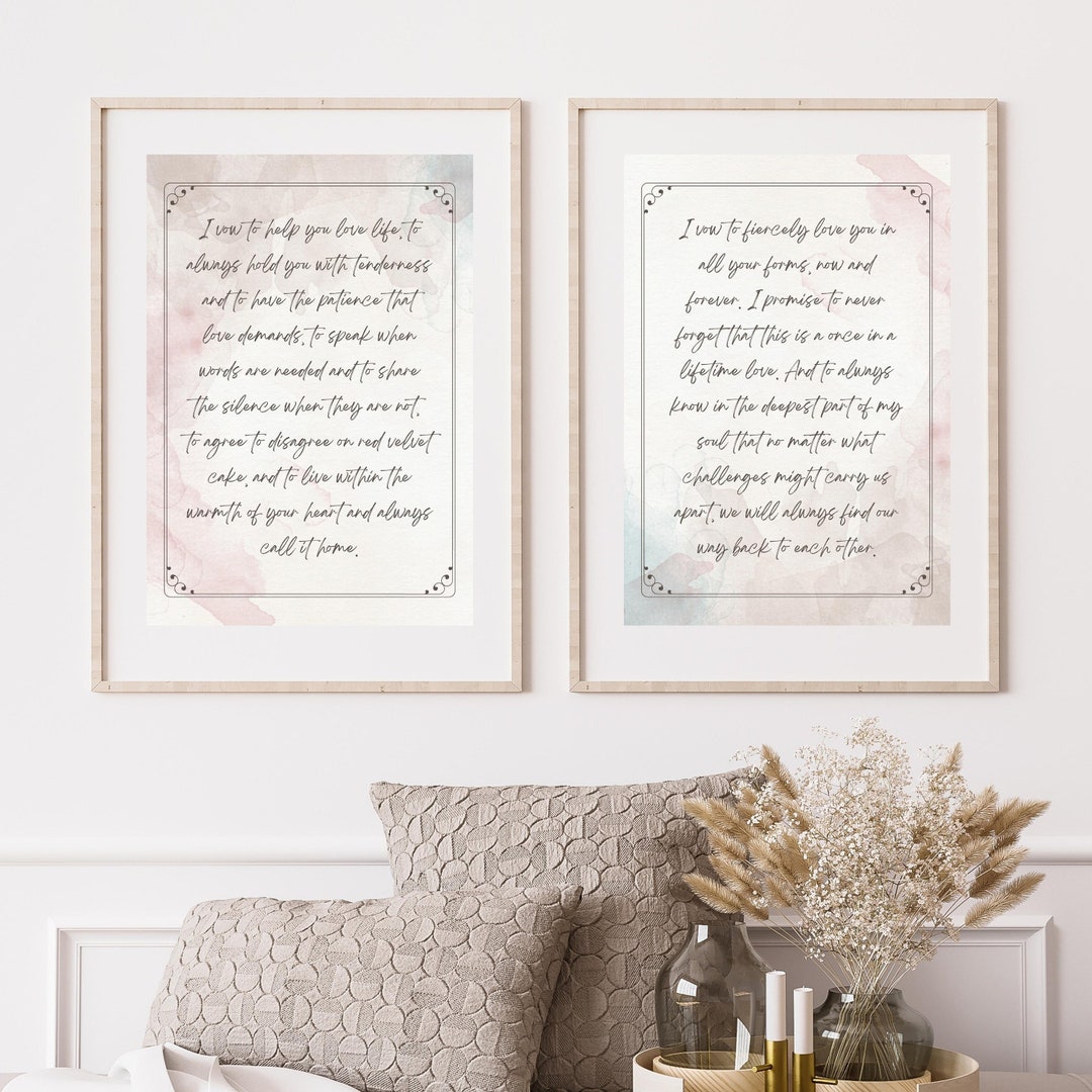 Set of 2 Printable Artworks the Vow Movie Quotes Instant Digital ...