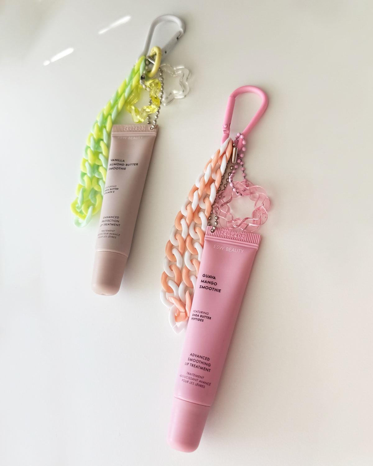 Handmade Lip Balm Keychain: Pastel Chain Charm Accessory - Etsy