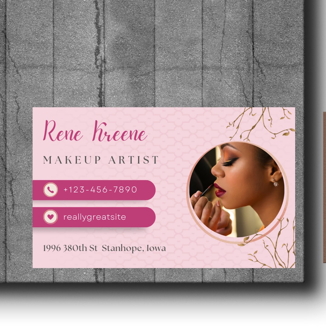 Editable Business Card Template Customizable Design for Professional ...