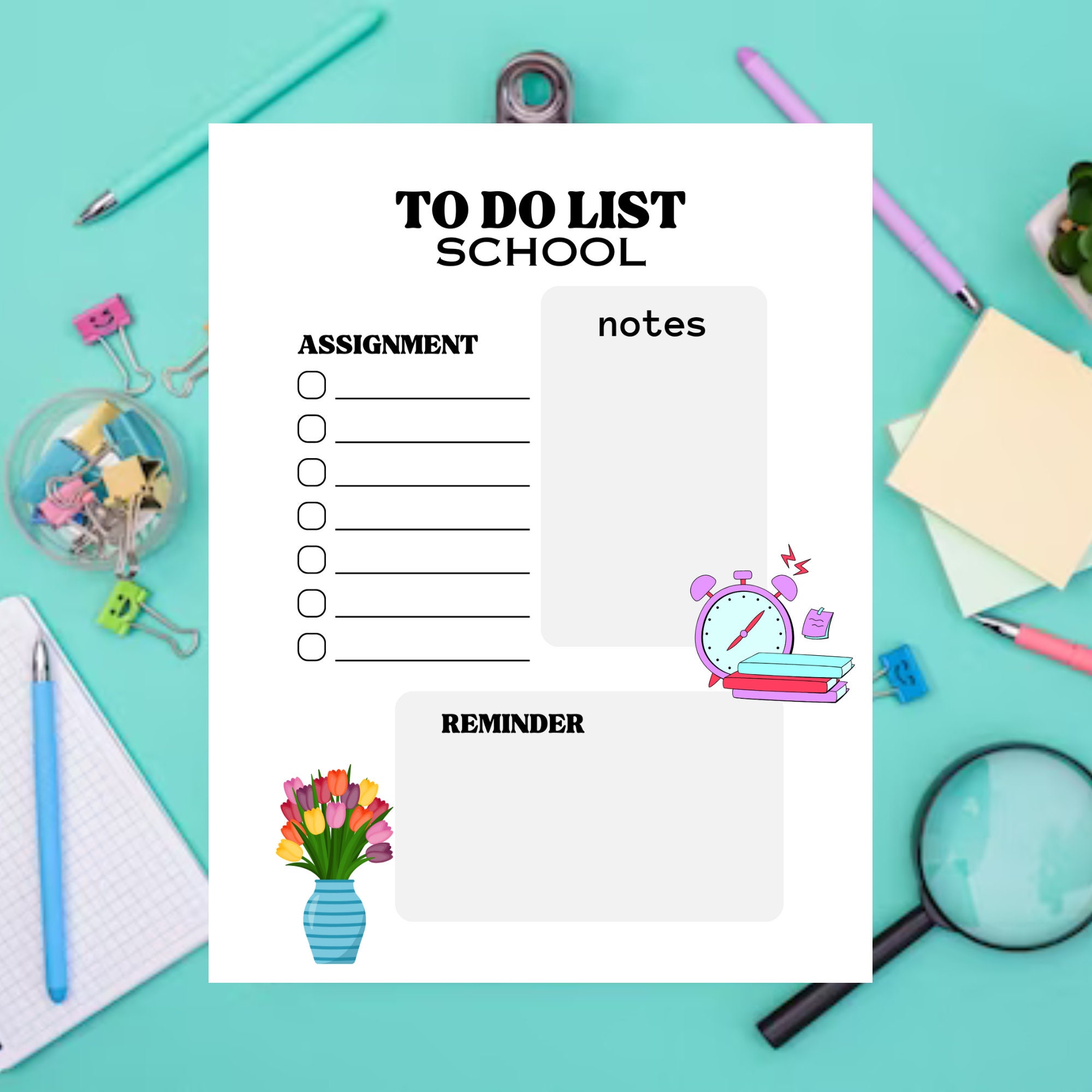 School To-do List Template Printable Student Planner Daily - Etsy