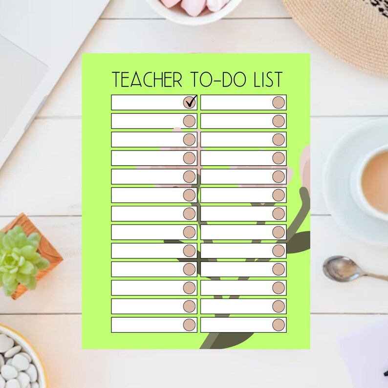 Teachers To-do List Template | Printable Planner for Educators ...