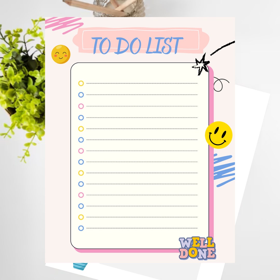 To-do List Template | Printable Daily Task Planner | Productivity ...