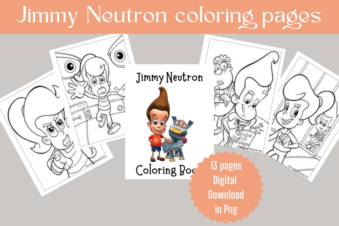Jimmy Nuetron Colouring Bookcoloring - Etsy