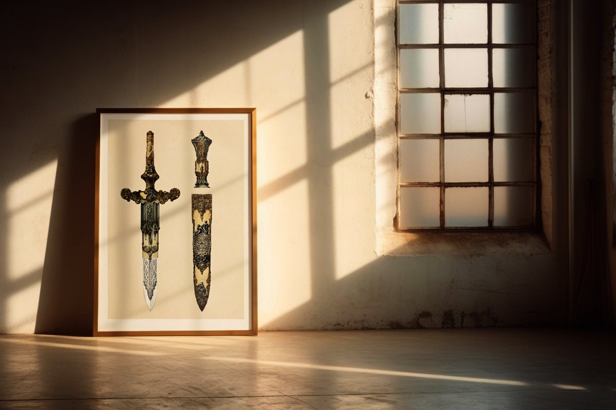 Dagger and Sheath From the Industrial Arts of the Nineteenth Century by ...