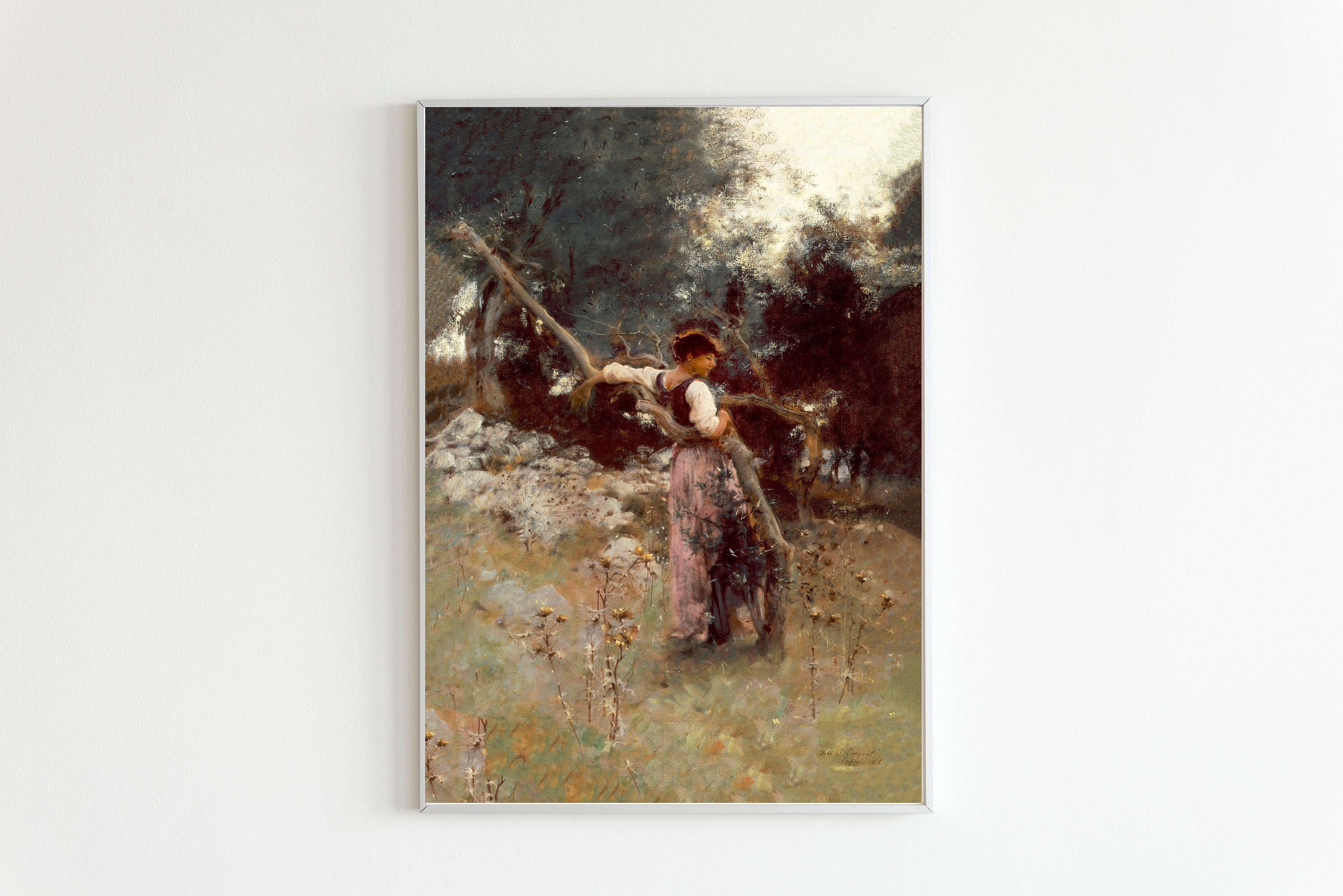 A Capriote by John Singer Sargent (1878), Dans Les Oliviers à Capri ...
