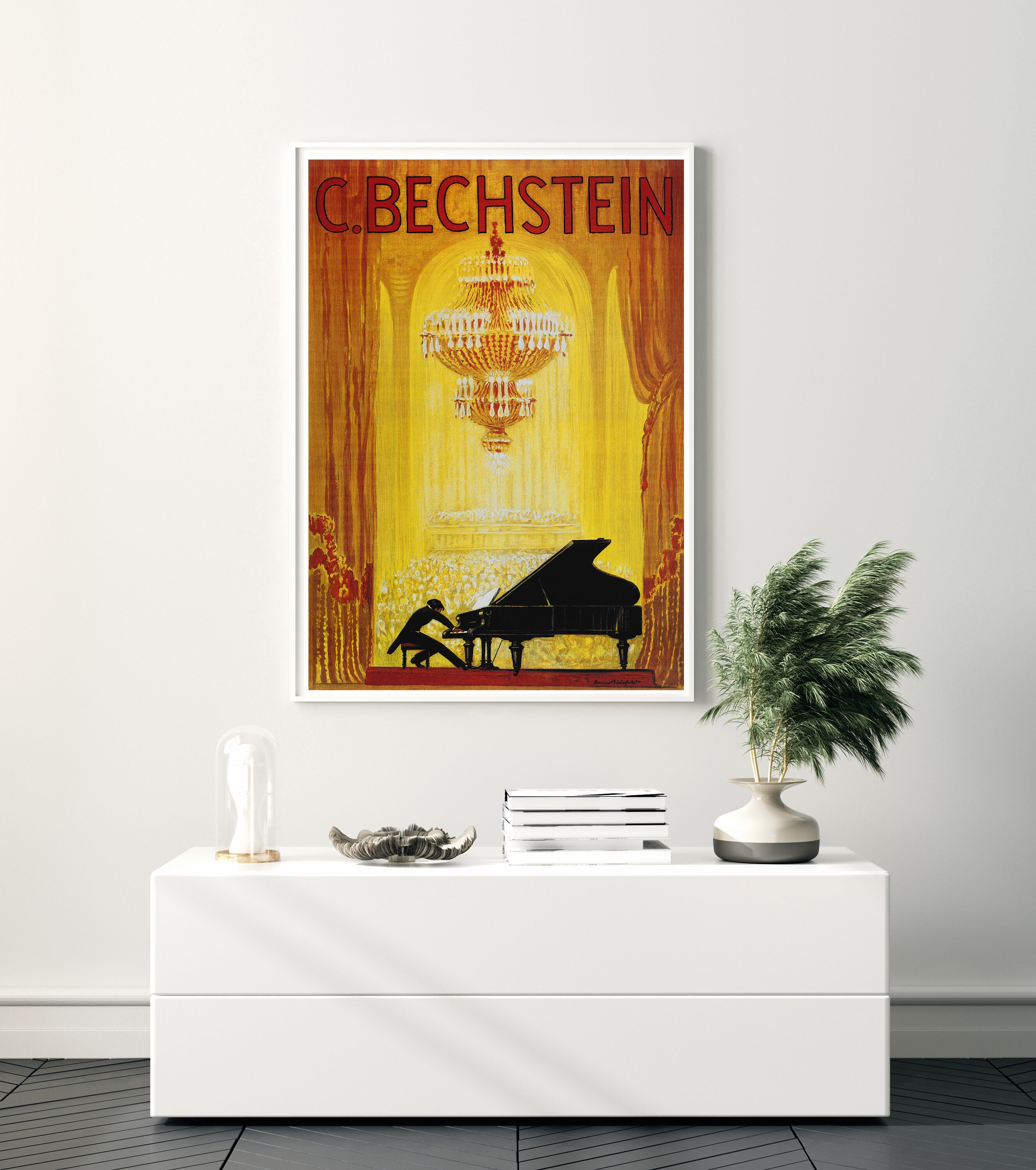 Advertisement Poster for German Piano Manufacturer C. Bechstein 1920 by ...