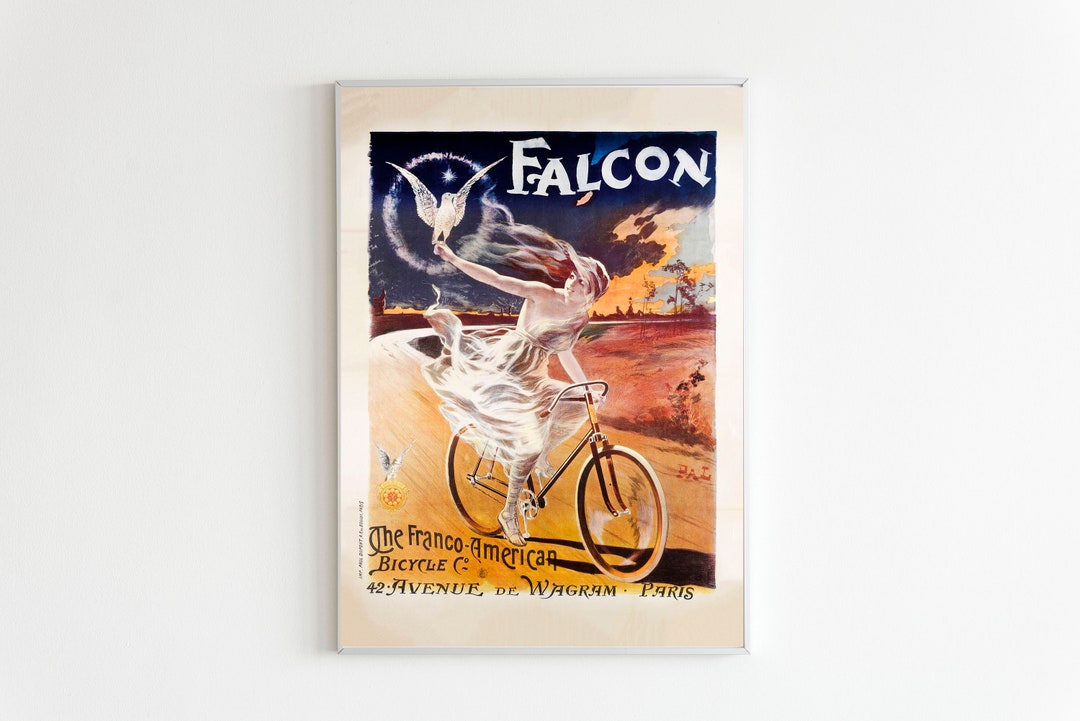 Falcon Cycles Advertisement, Vintage Ads, Bicycle Decor, Art Nouveau ...