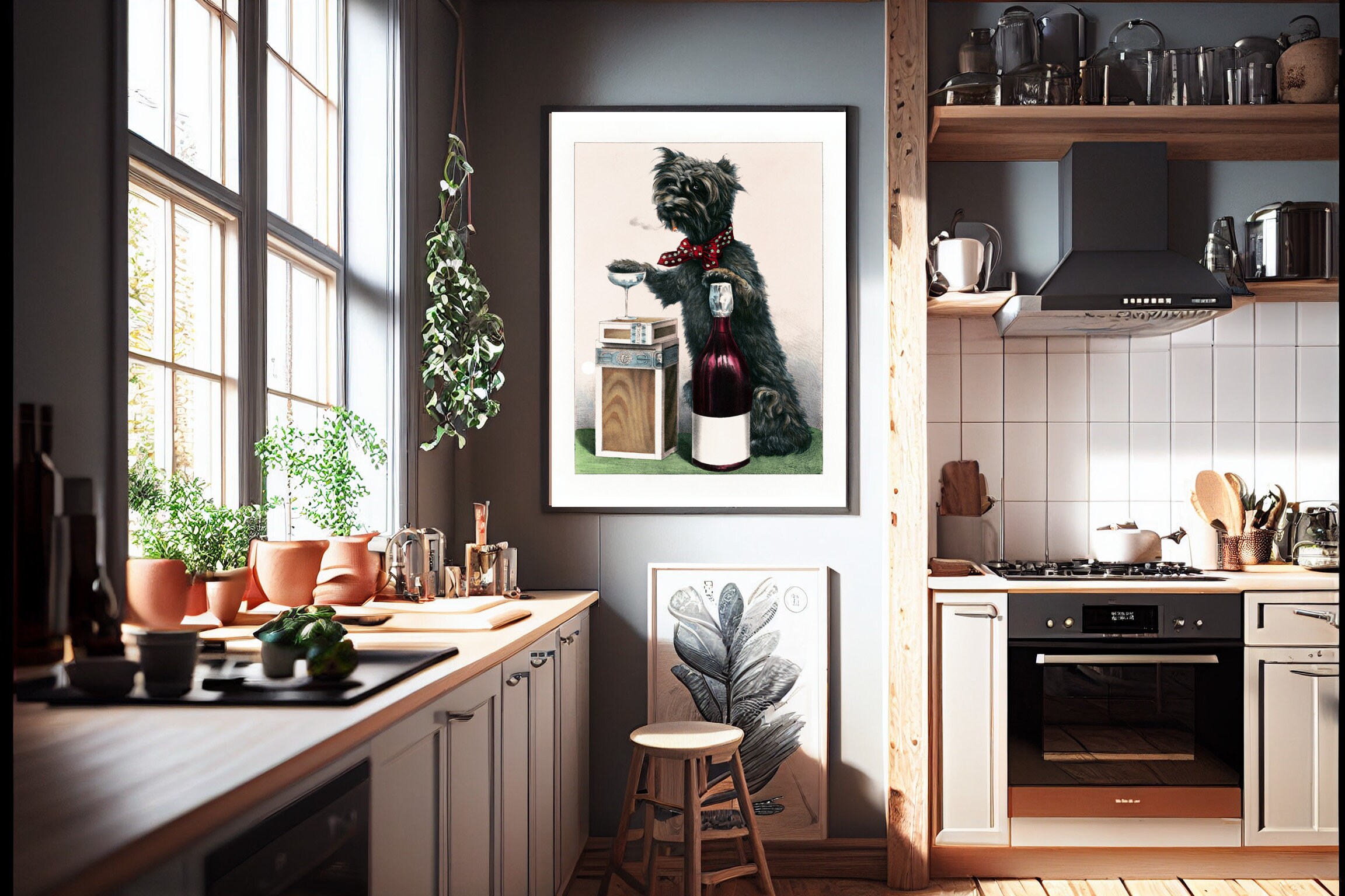 A Jolly Dog 1878 by Currier & Ives, Vintage Wine Art, Romanticism, Wine ...