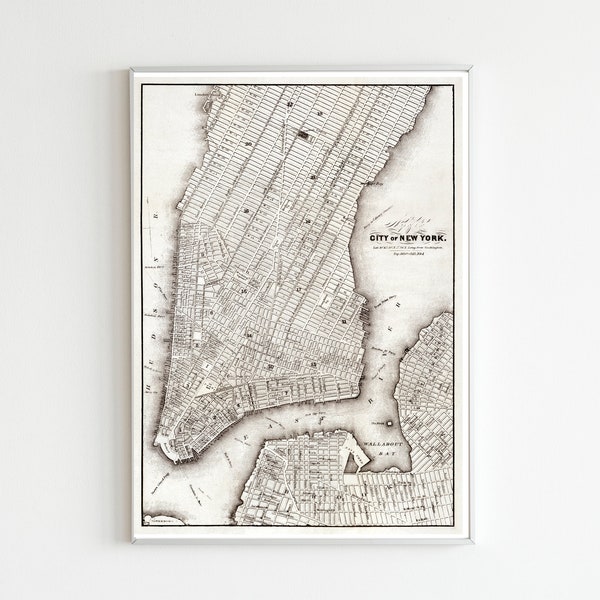 1850 Map of New York City - Etsy